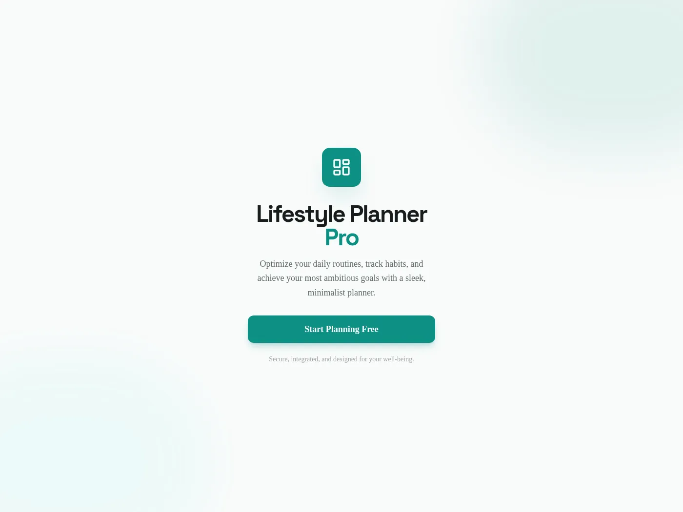 Lifestyle Planner Pro