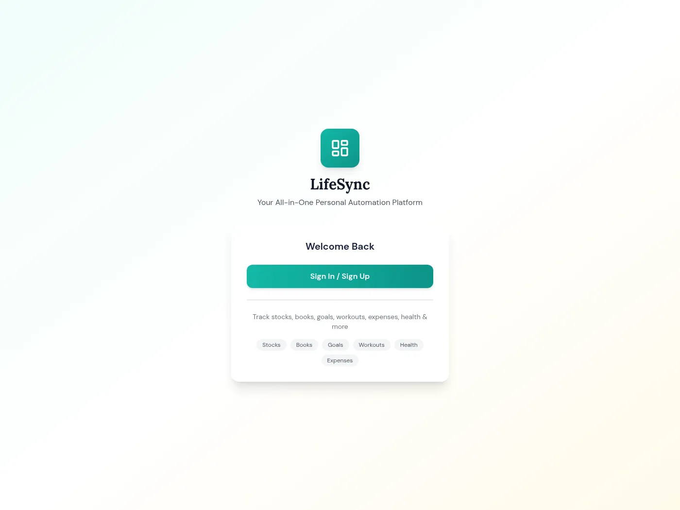 LifeSync Dashboard