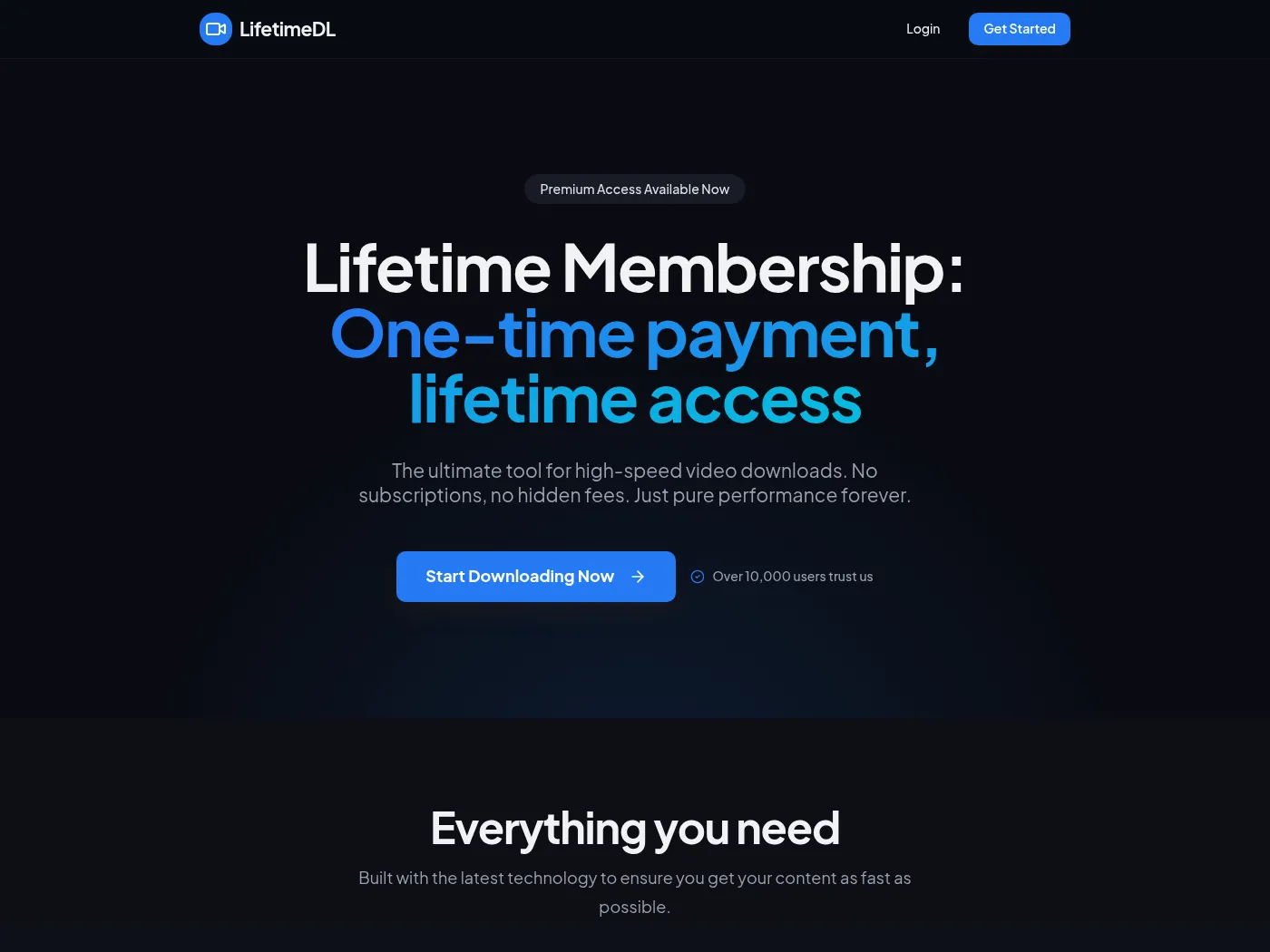 Lifetime Video Downloader