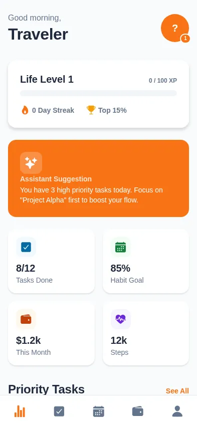 LifeUp — Life OS App