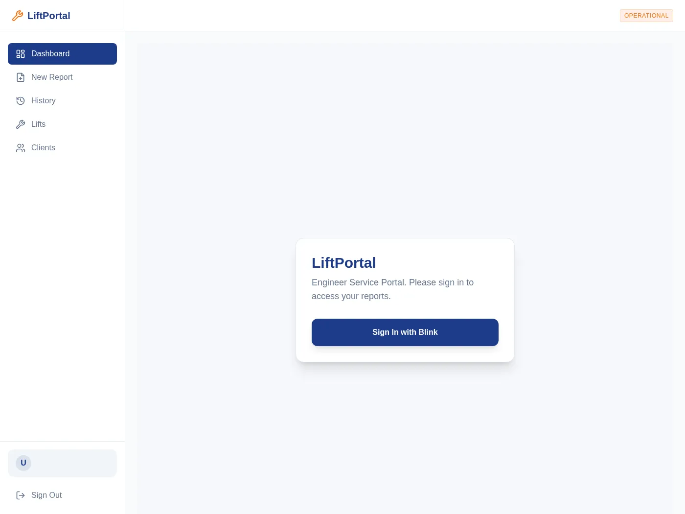 Lift Service Portal