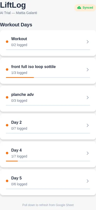 LiftLog Sync