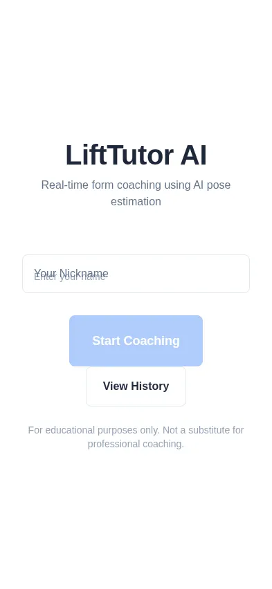 LiftTutor AI