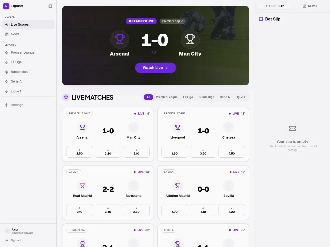 LigaBet Live Hub