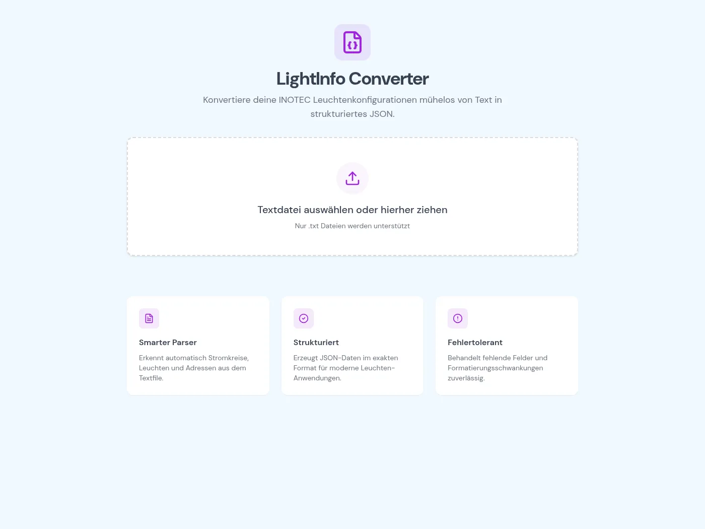 LightInfo Converter