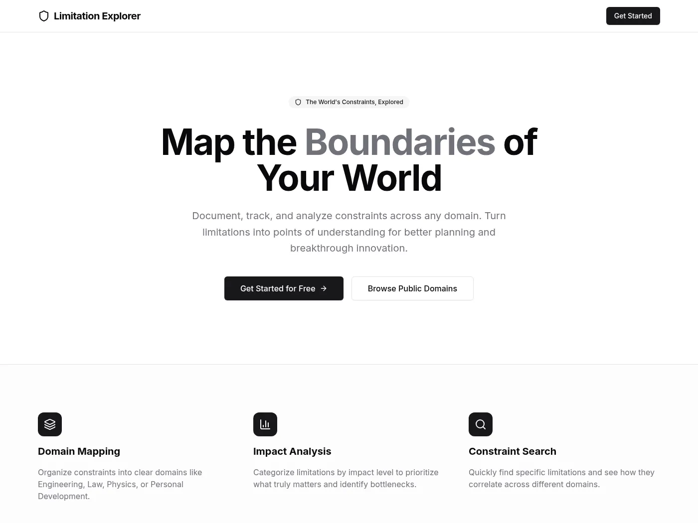 Limitations Explorer