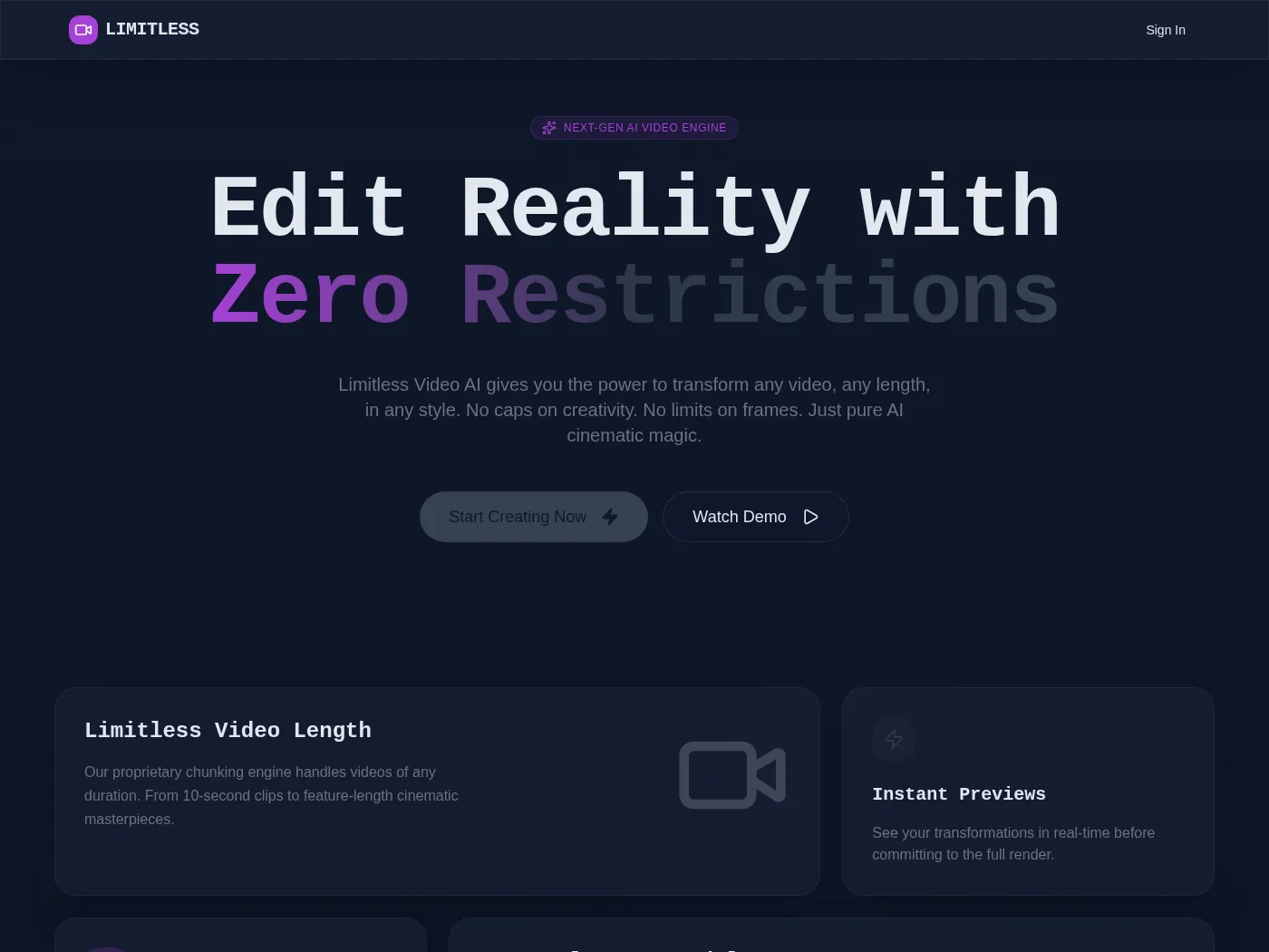 Limitless Video AI Editor