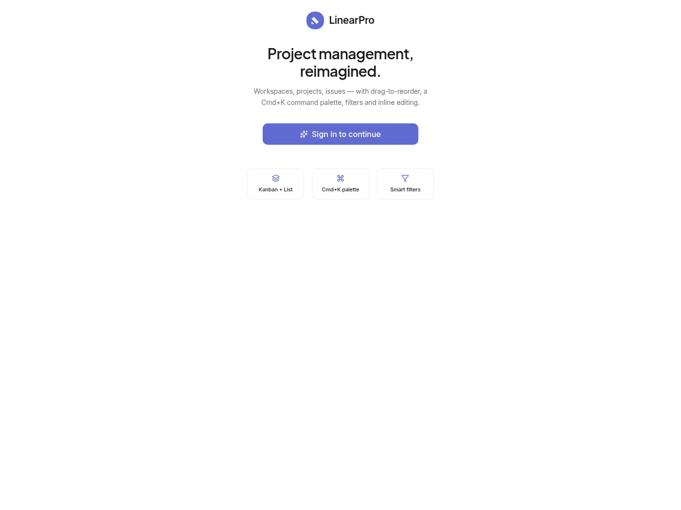 LinearPro Project Manager