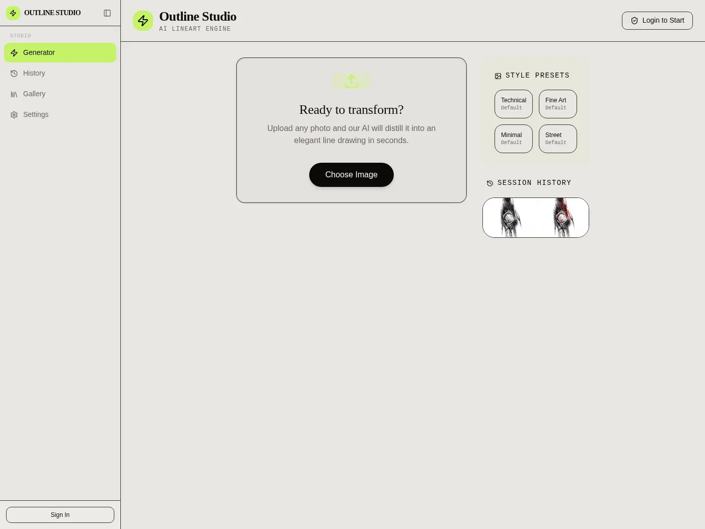 LineArt Generator