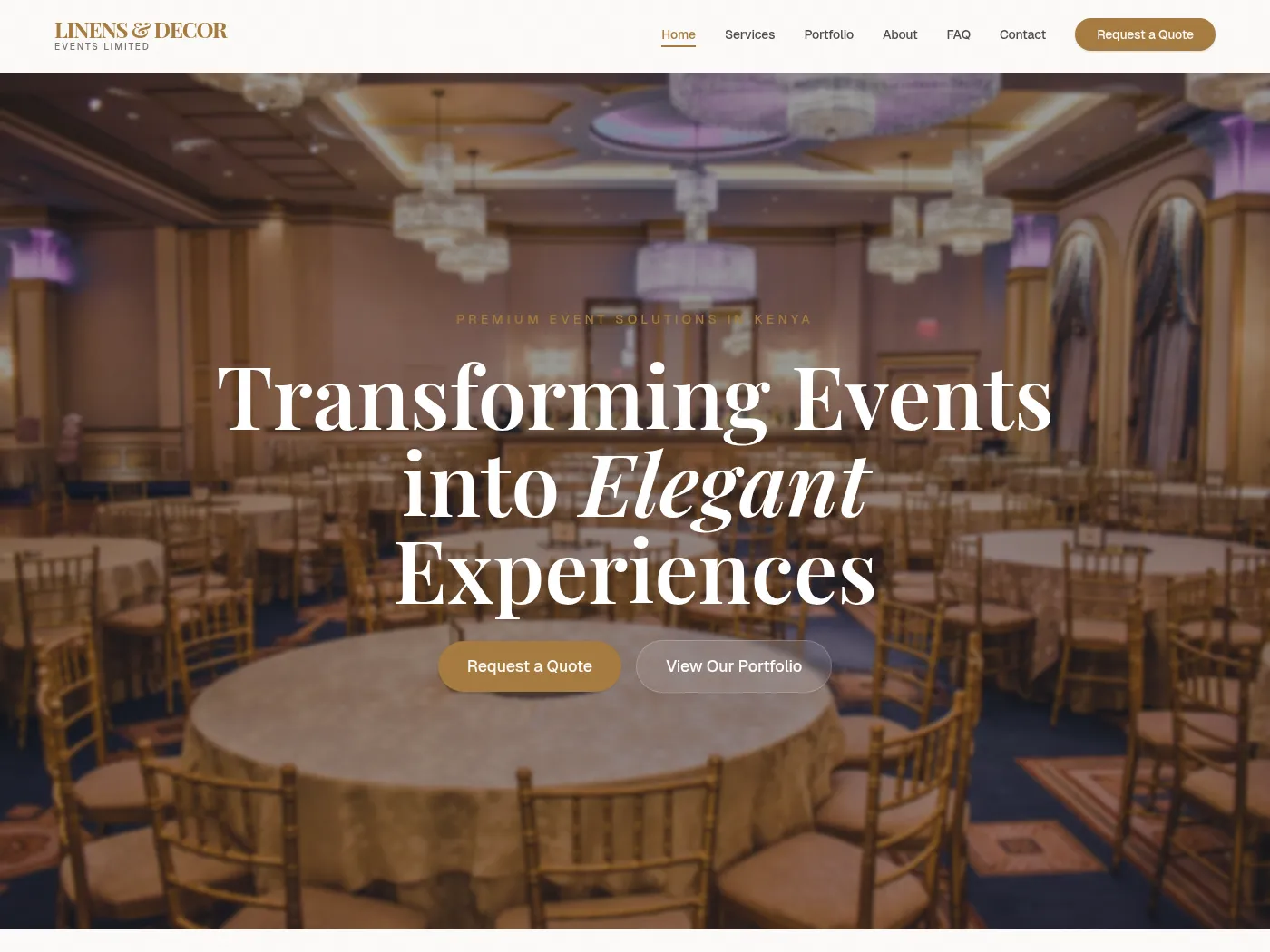 LinensDecor Premium Events Site