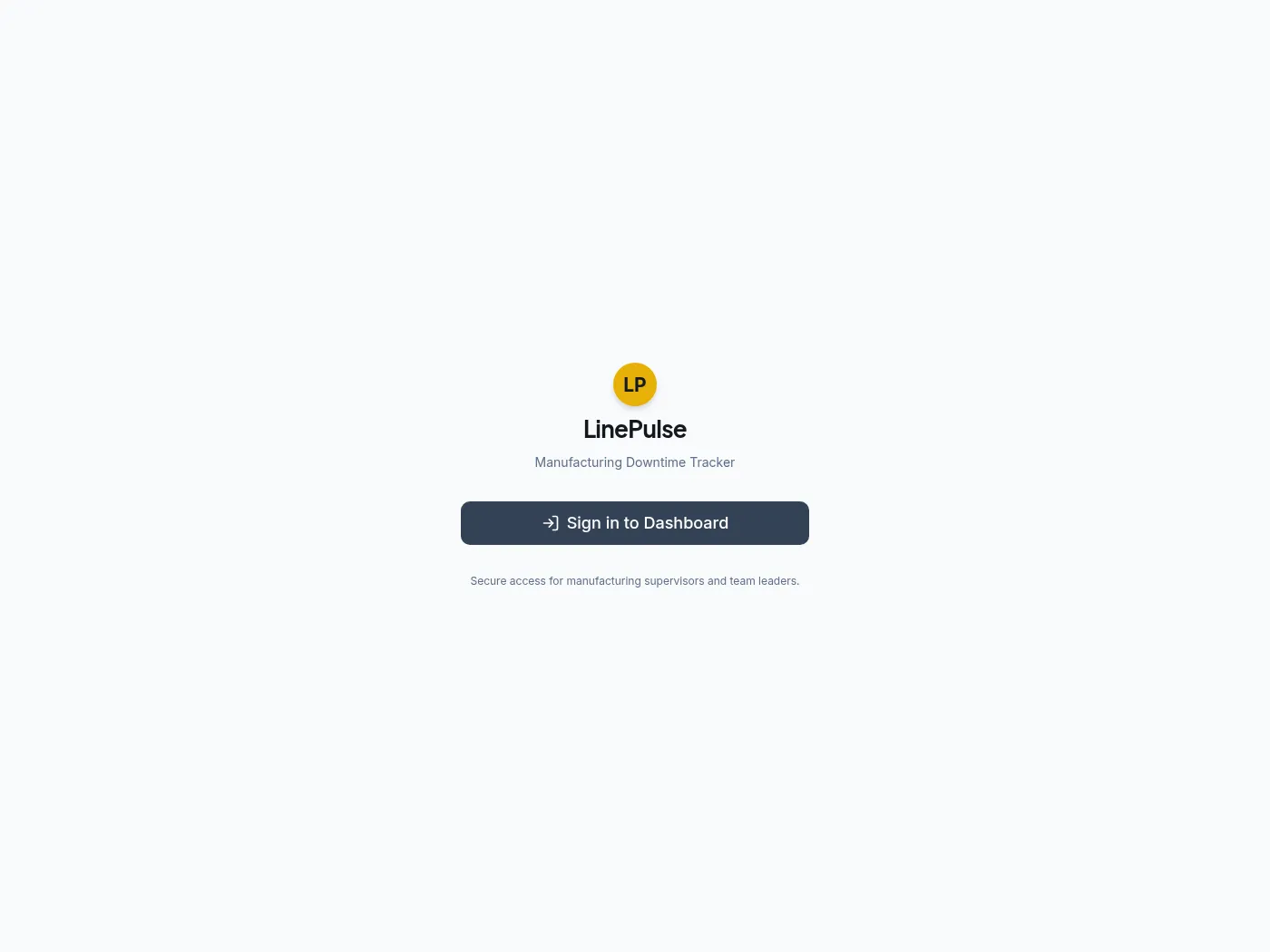 LinePulse Downtime Tracker