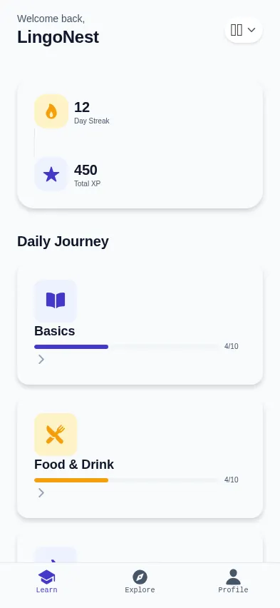LingoNest Mobile App