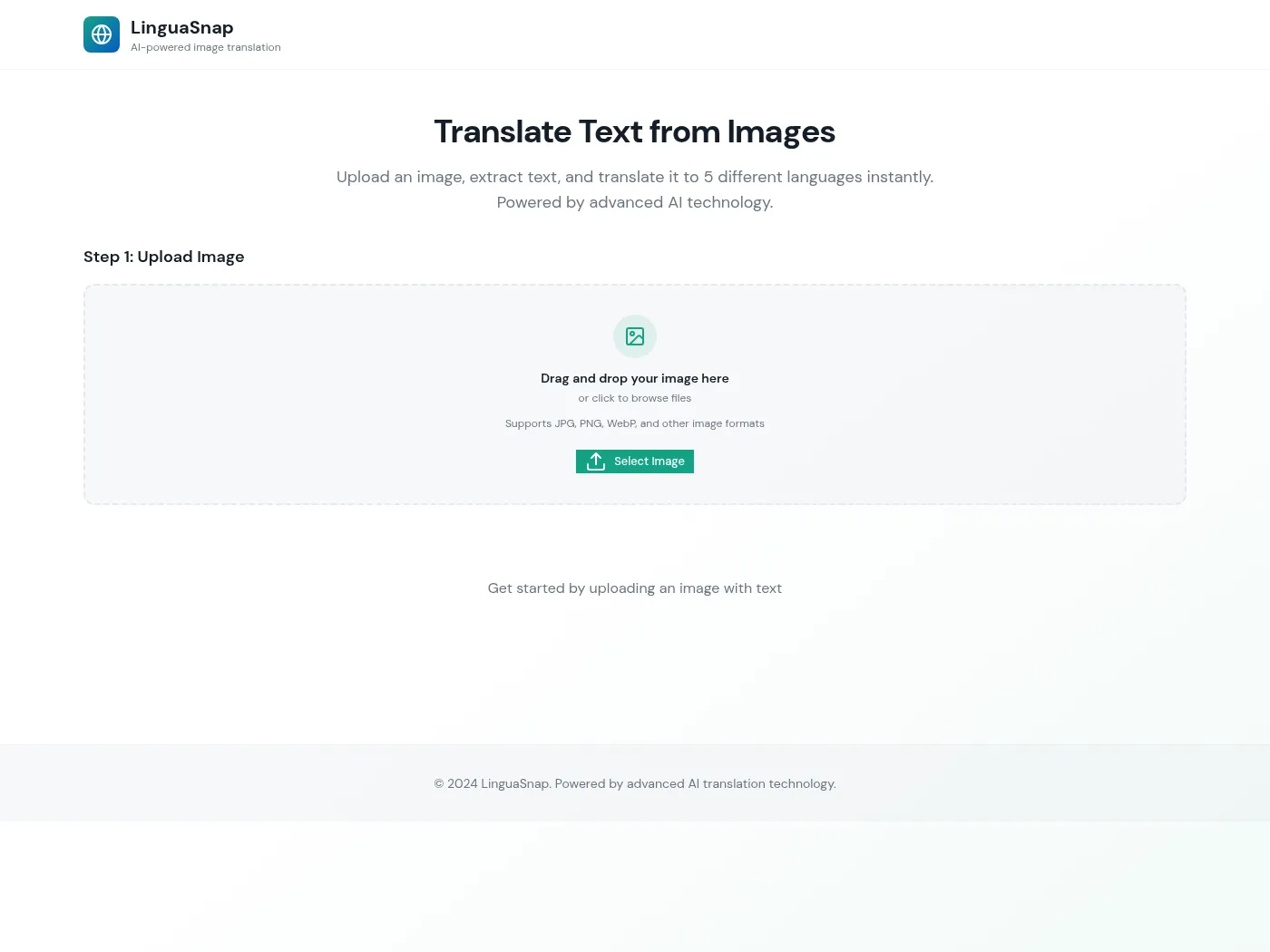 LinguaSnap Mock Site