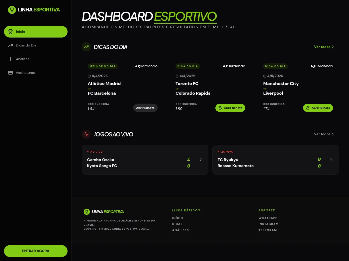 Linha Esportiva Clone