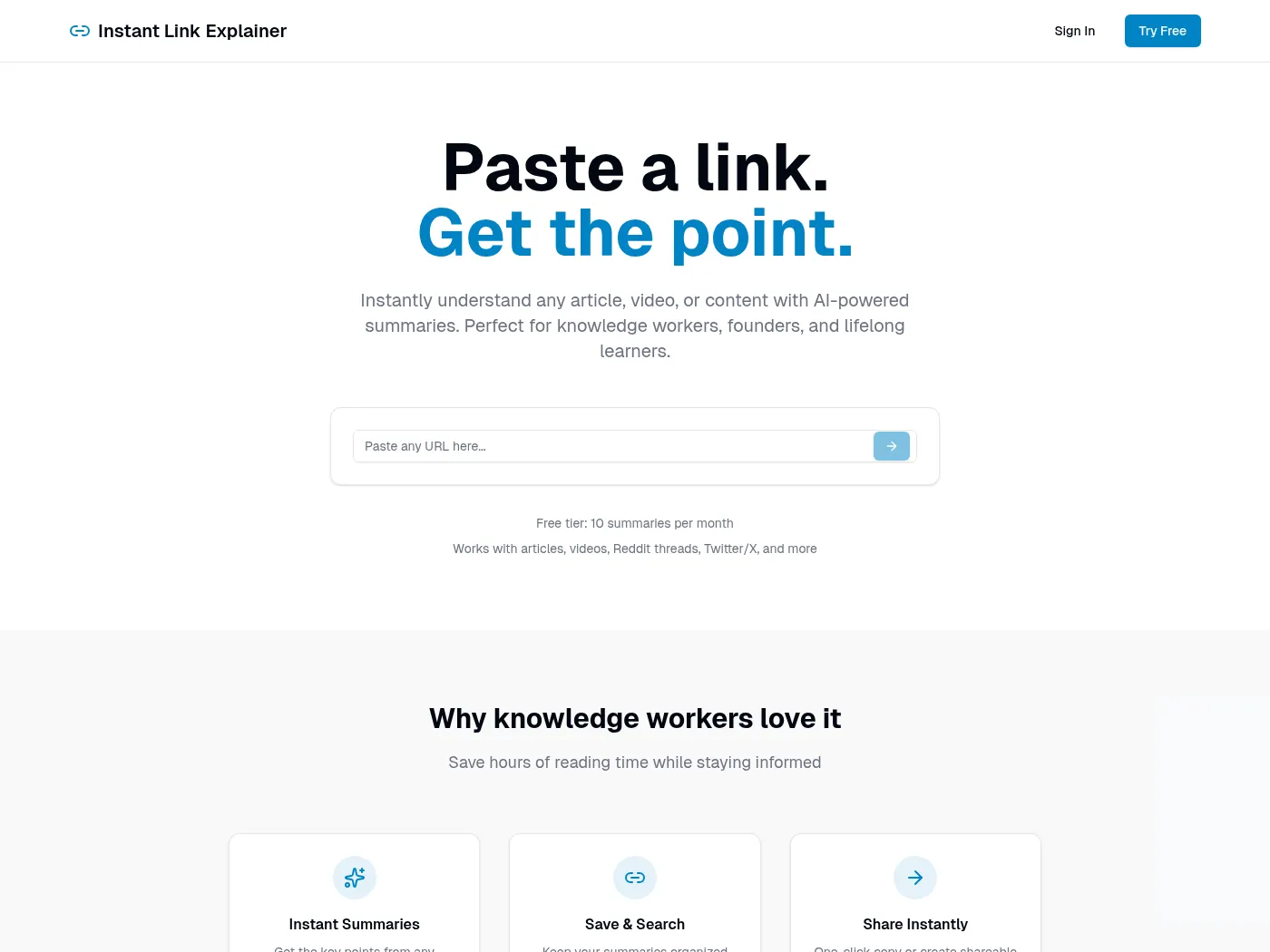 Instant Link Explainer