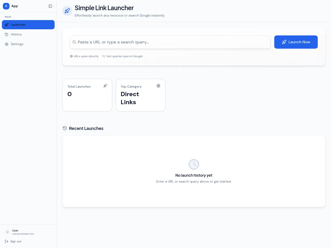 Simple Link Launcher