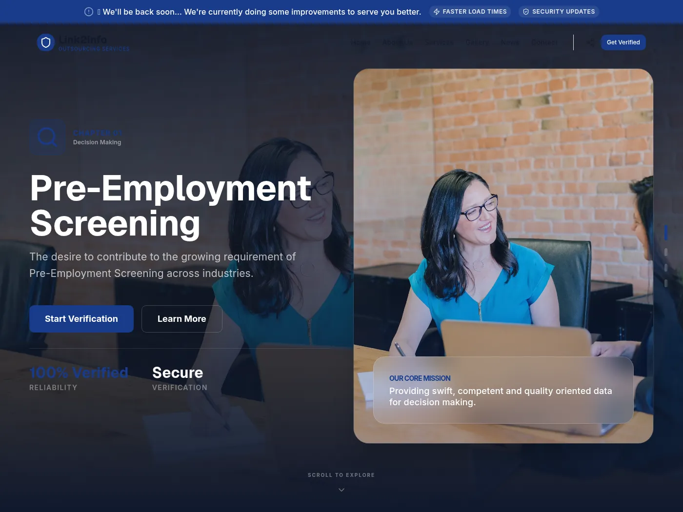 Link2Info Landing Page