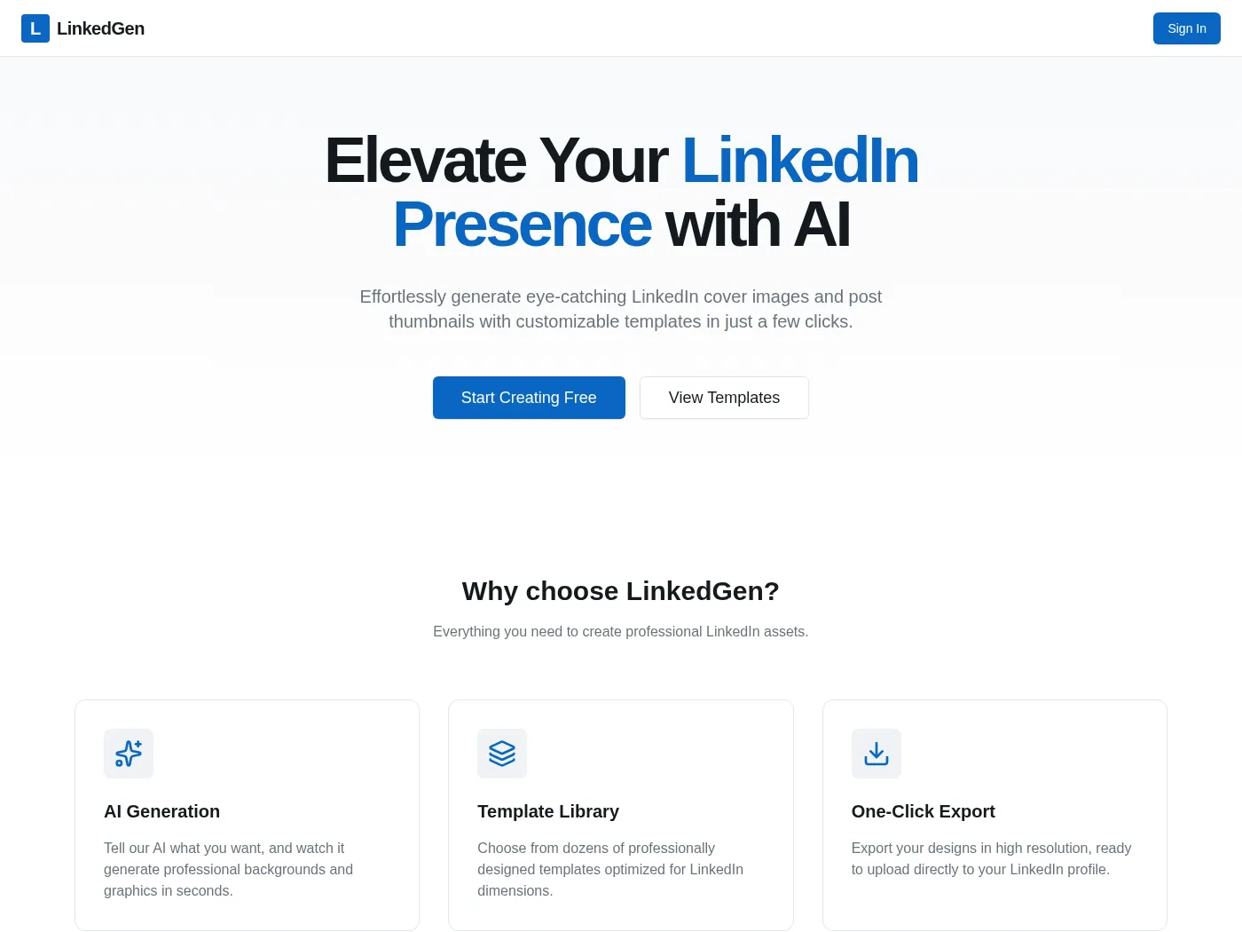 Linkedin Cover Generator