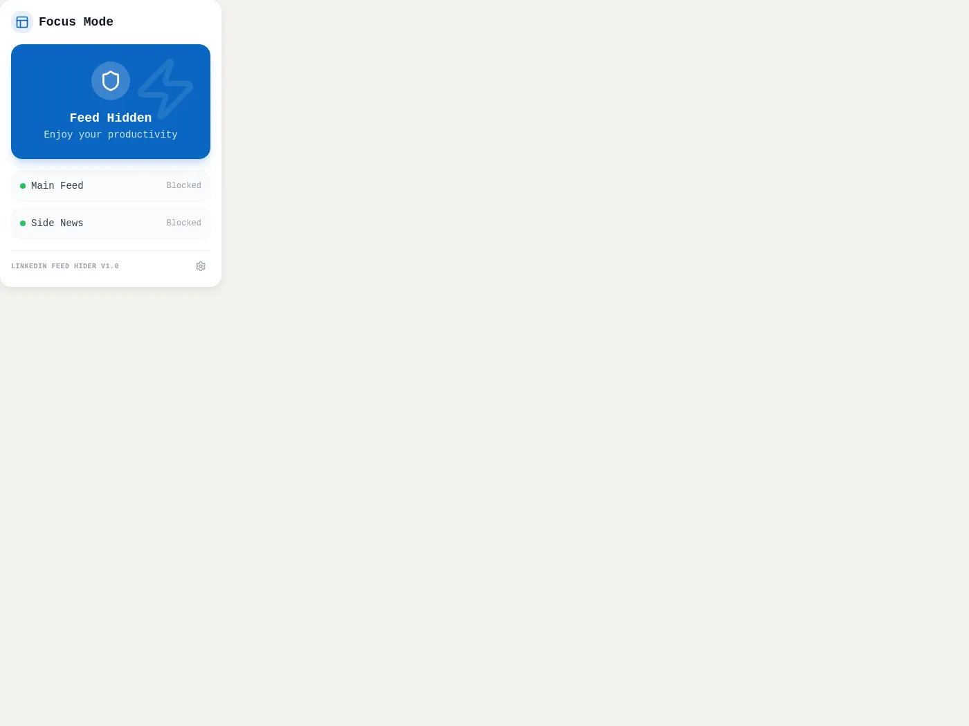 LinkedIn Feed Hider