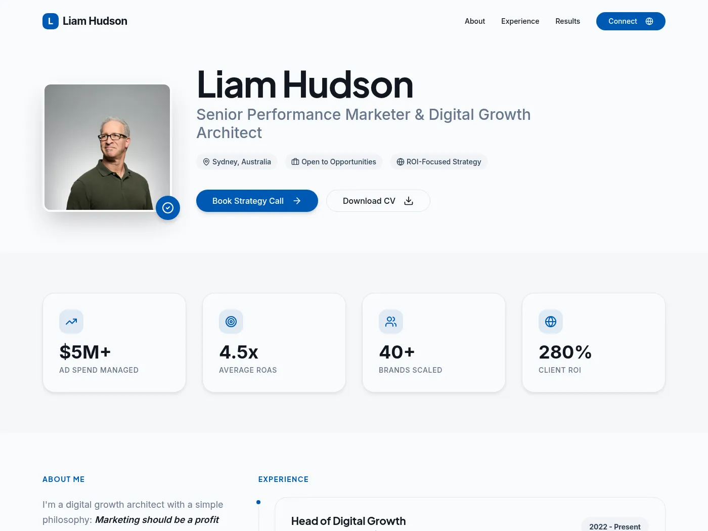 LinkedIn Profile Landing