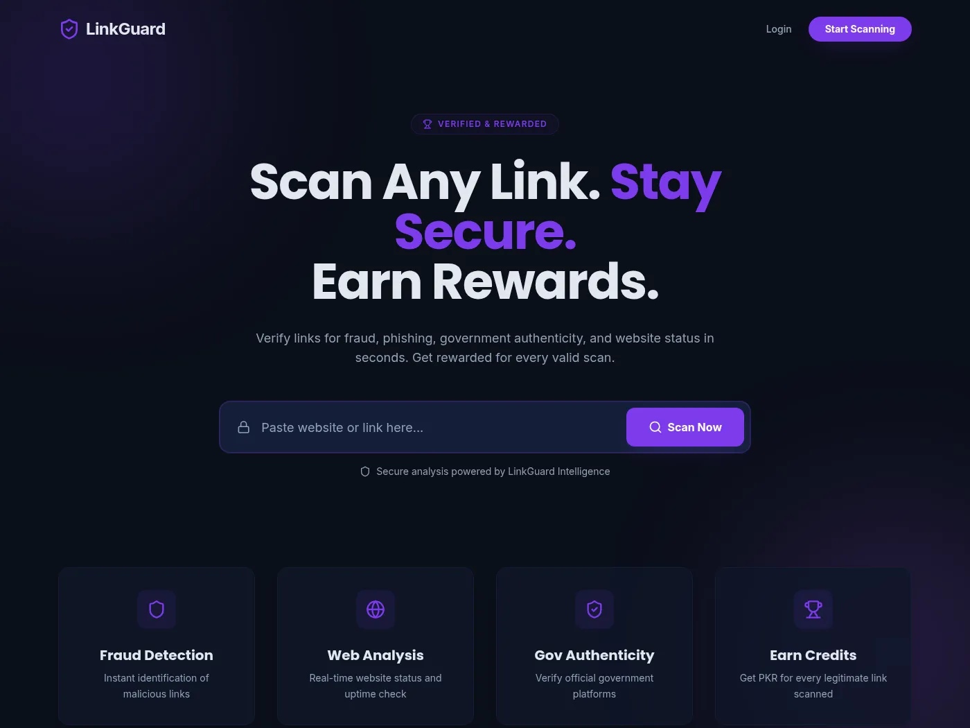 LinkGuard Security Dashboard