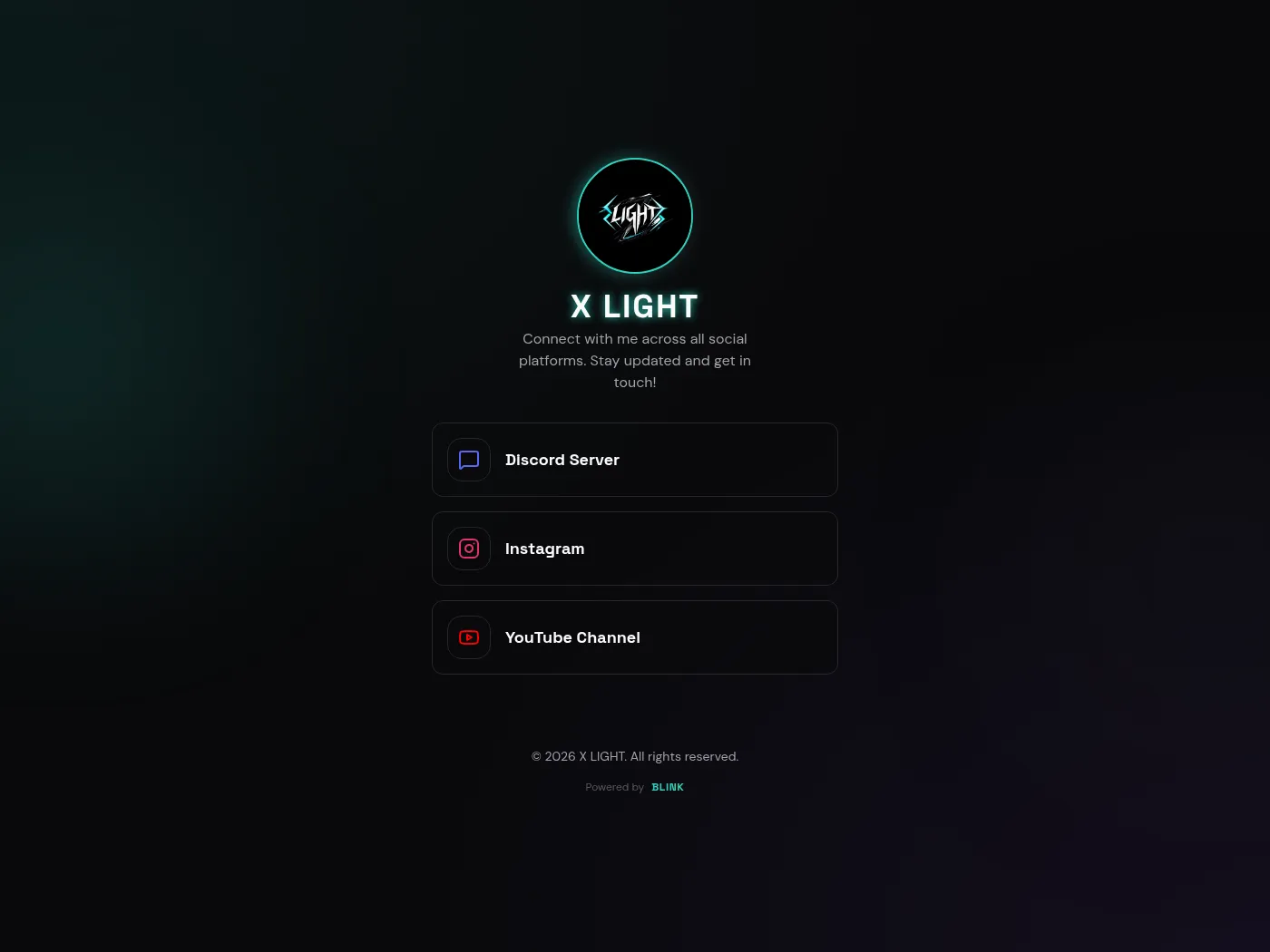 LinkHub Landing Page