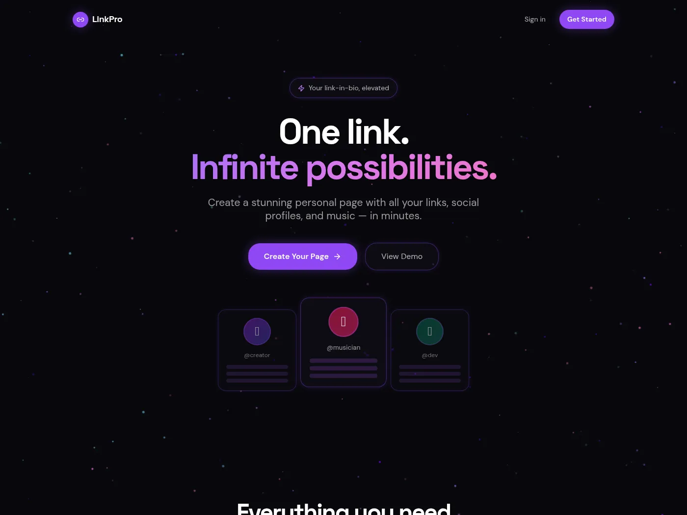 LinkInBio Pro SaaS