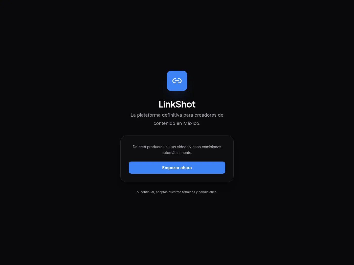 LinkShot Creator Dashboard