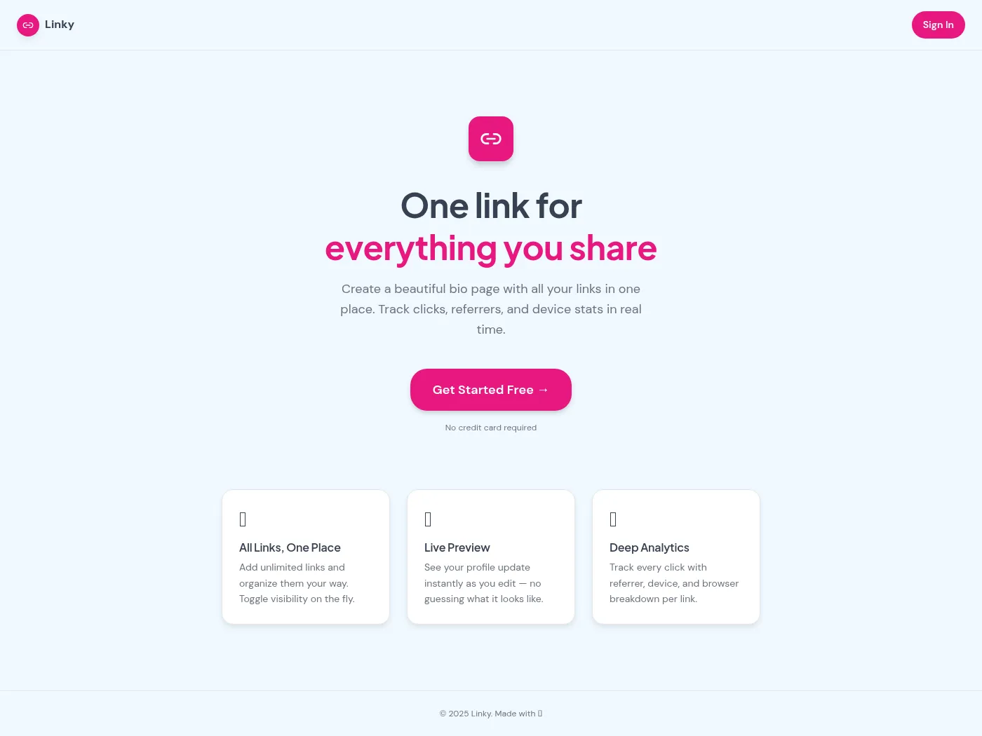 Linky Bio Builder