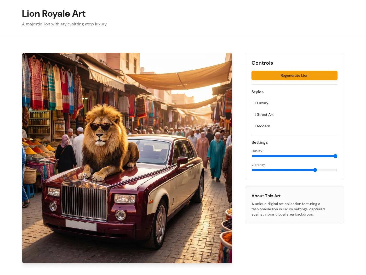 Lion Royale Art