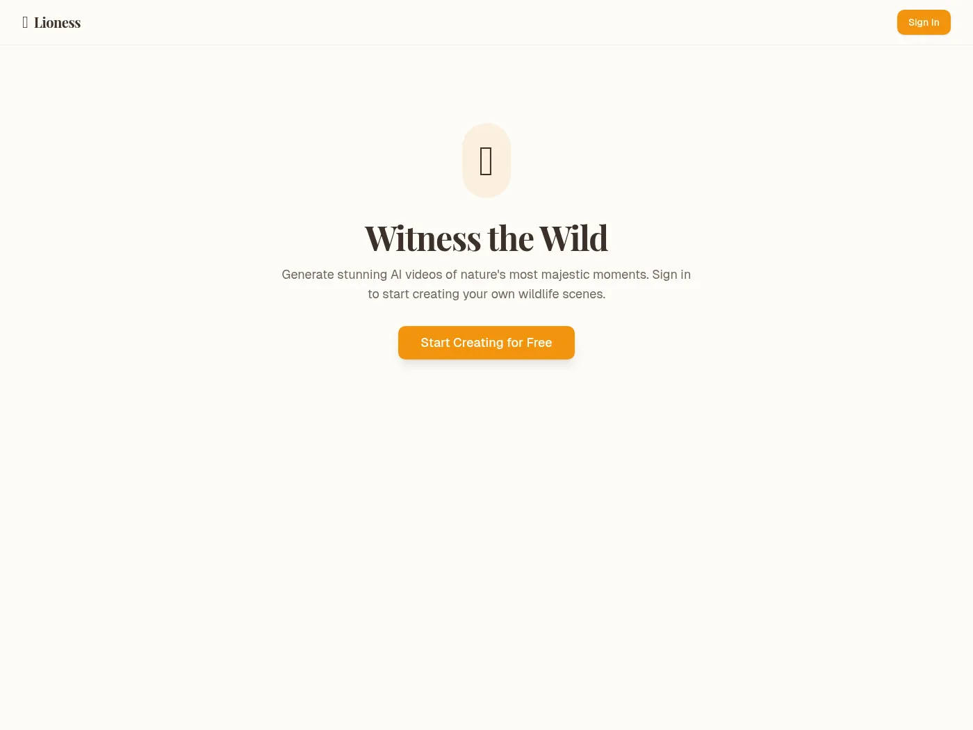Lioness Video Generator