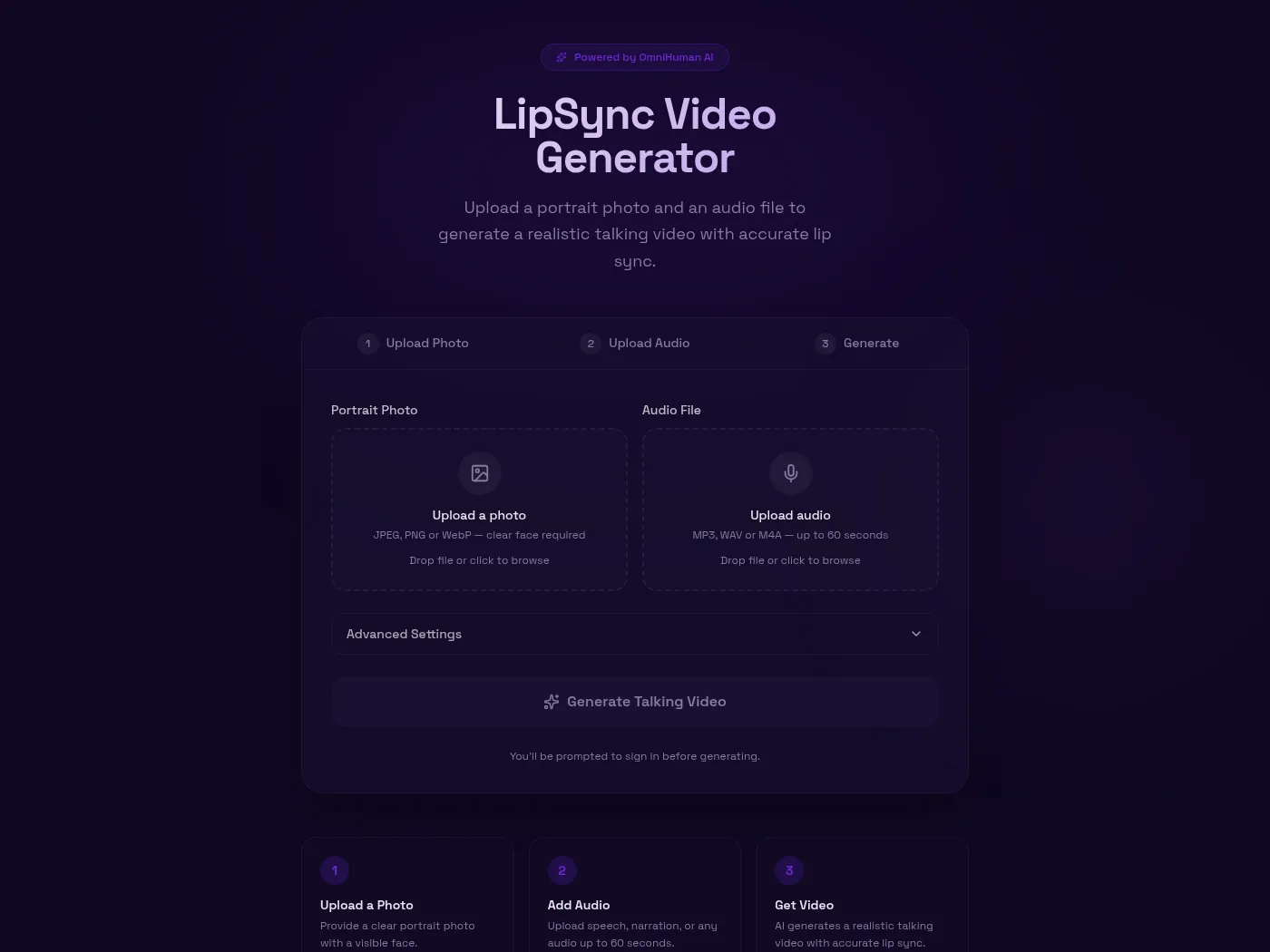 LipSync Video Generator