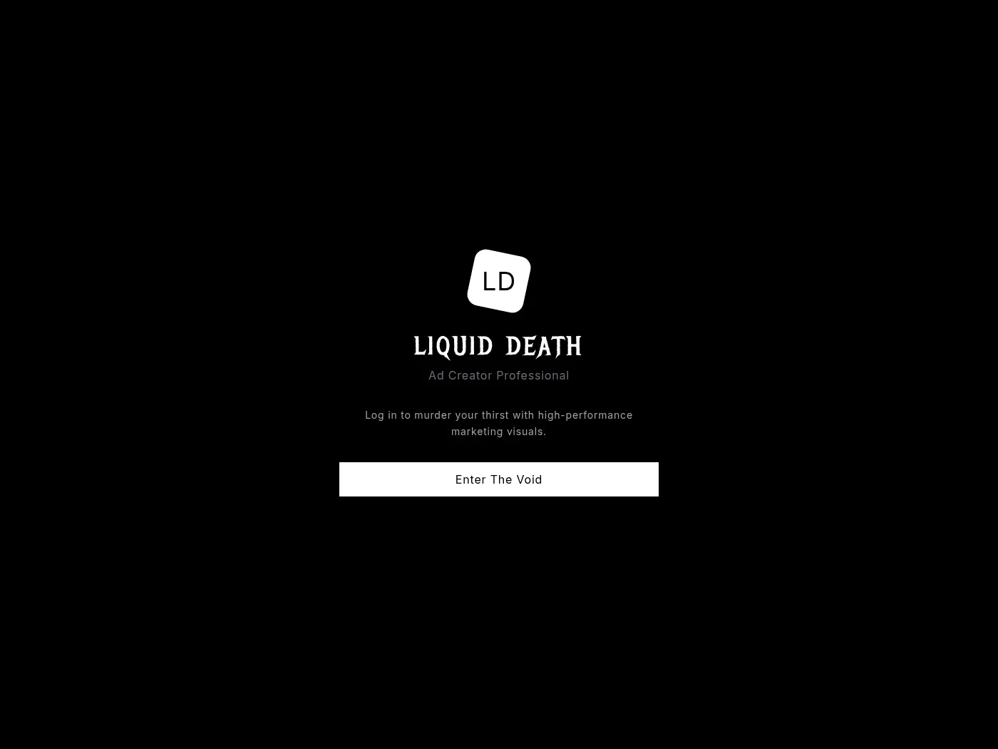 Liquid Death Ad Creator