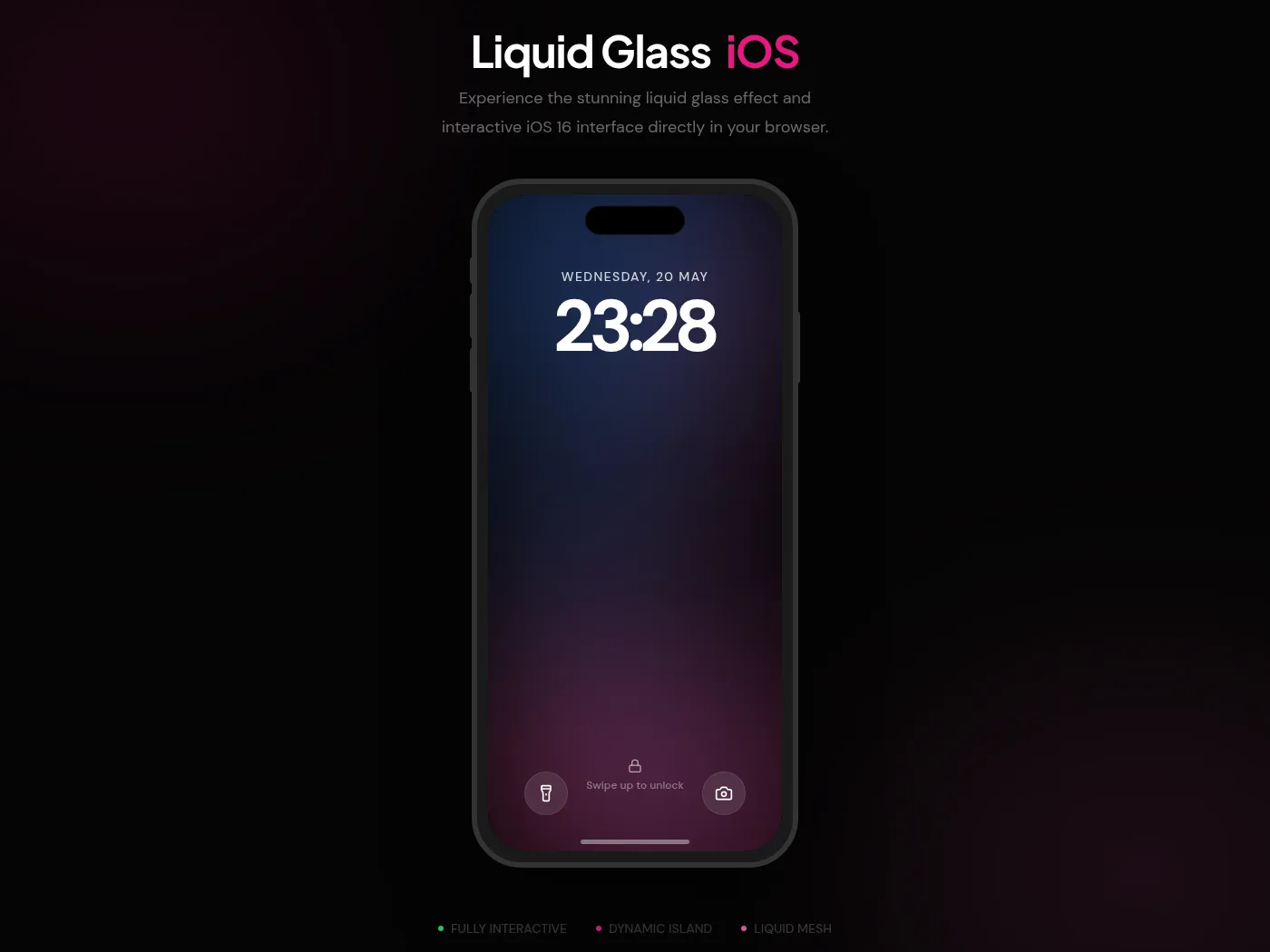 Liquid Glass Phone Mockup