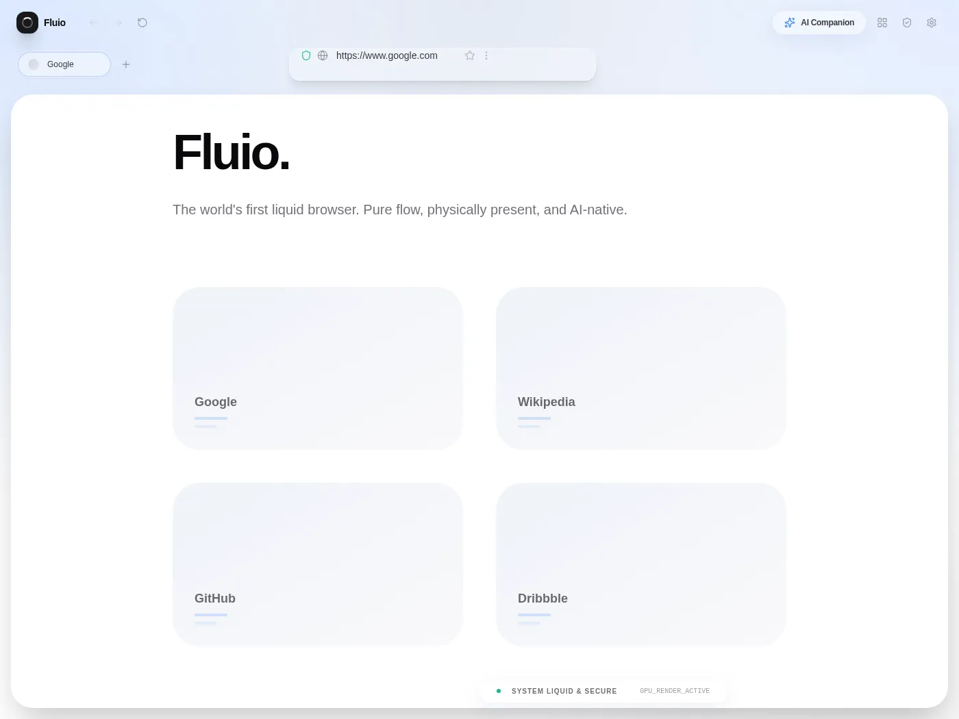 LiquidGlass Browser UI