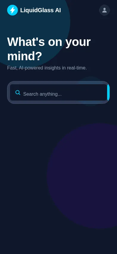 LiquidGlass Search AI