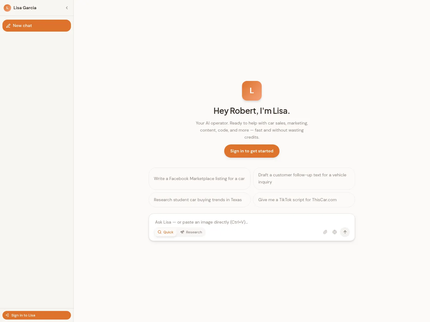 Lisa Garcia Assistant