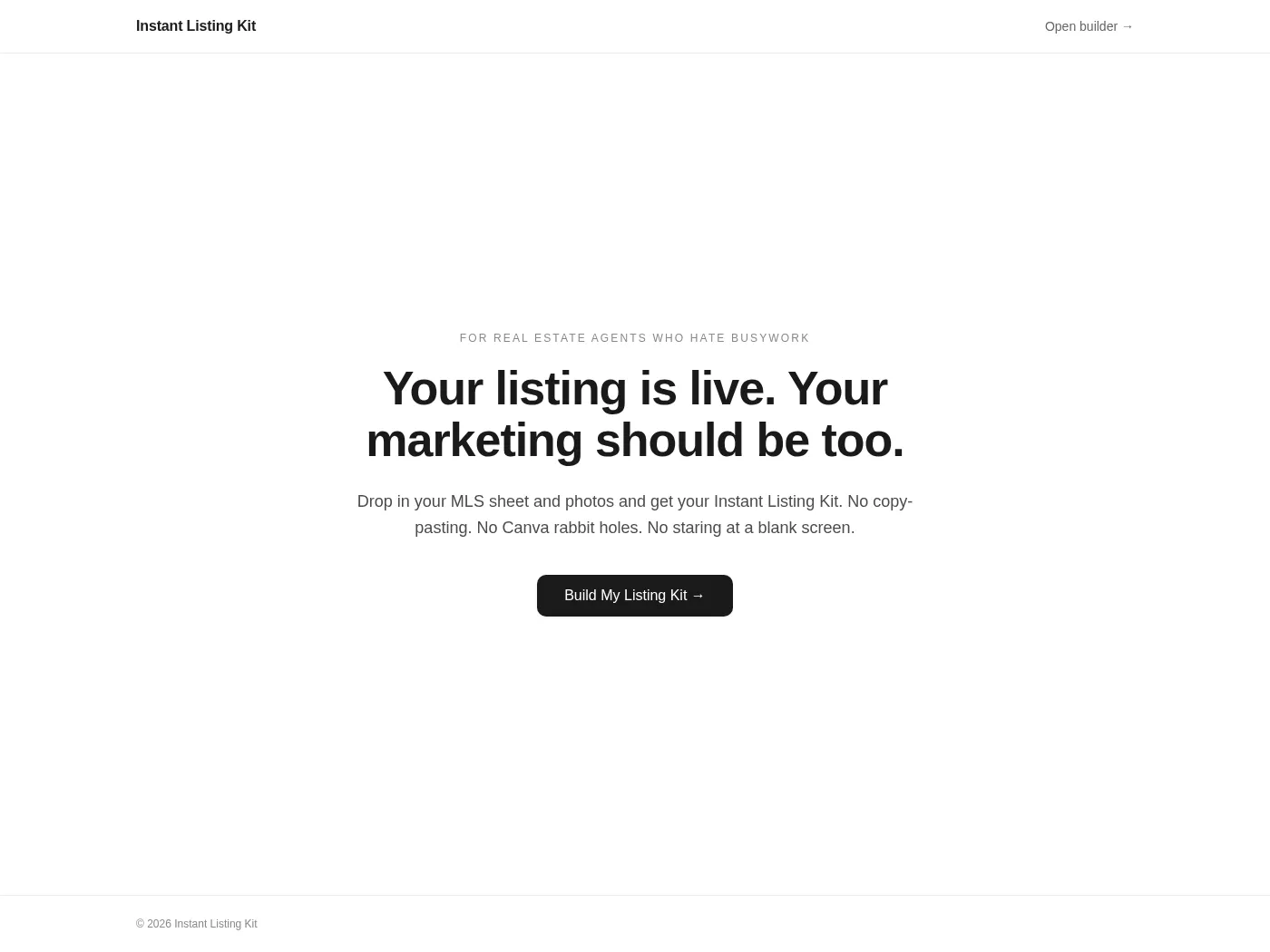 Instant Listing Kit