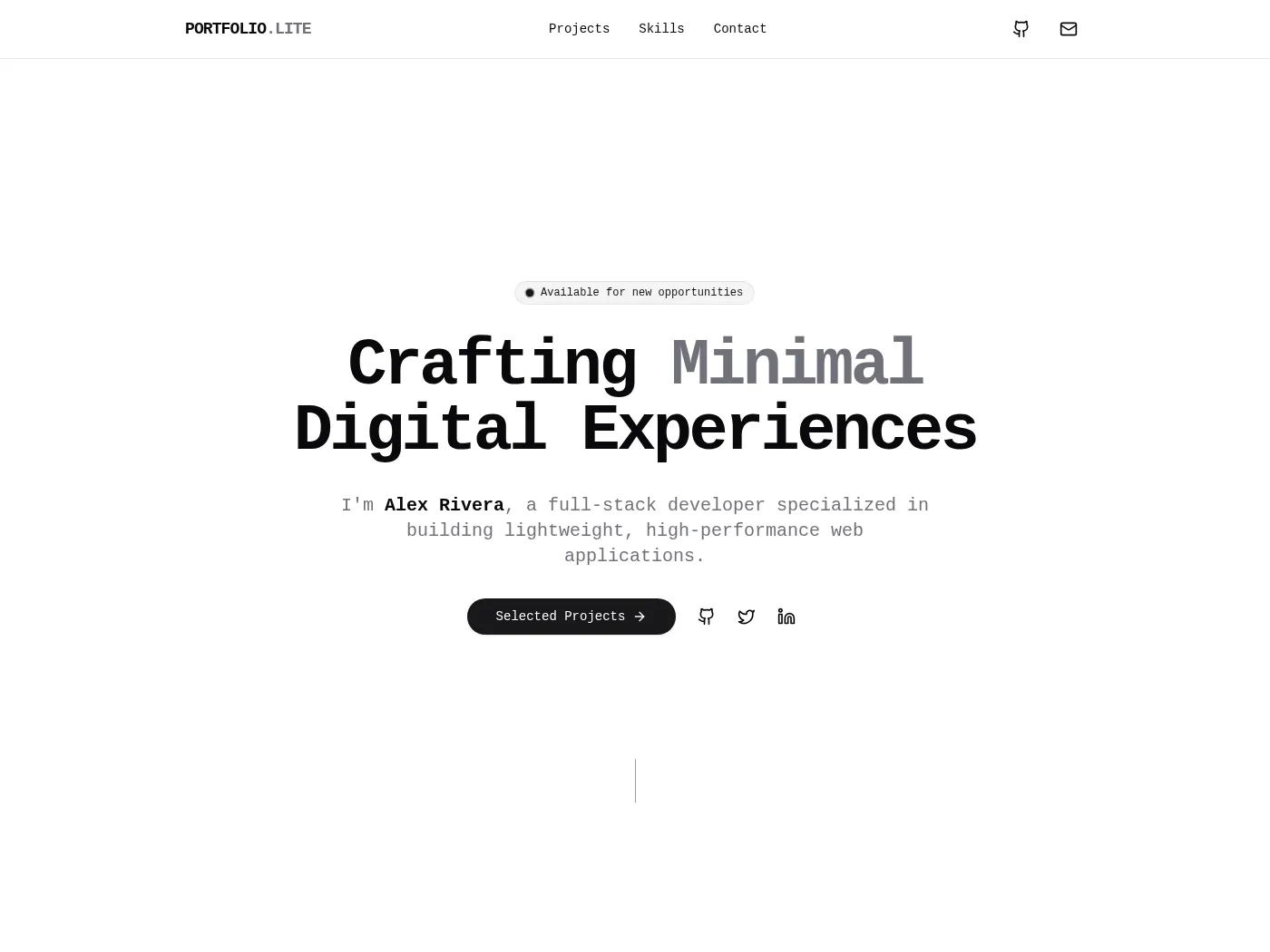 Lite Portfolio Web
