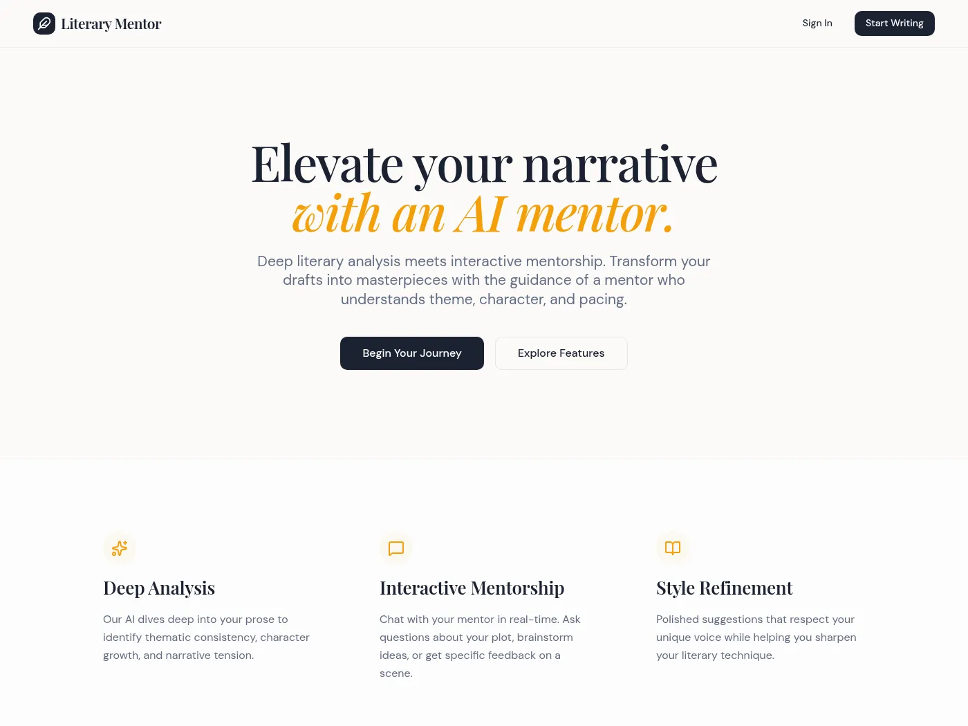 Literary Mentor AI