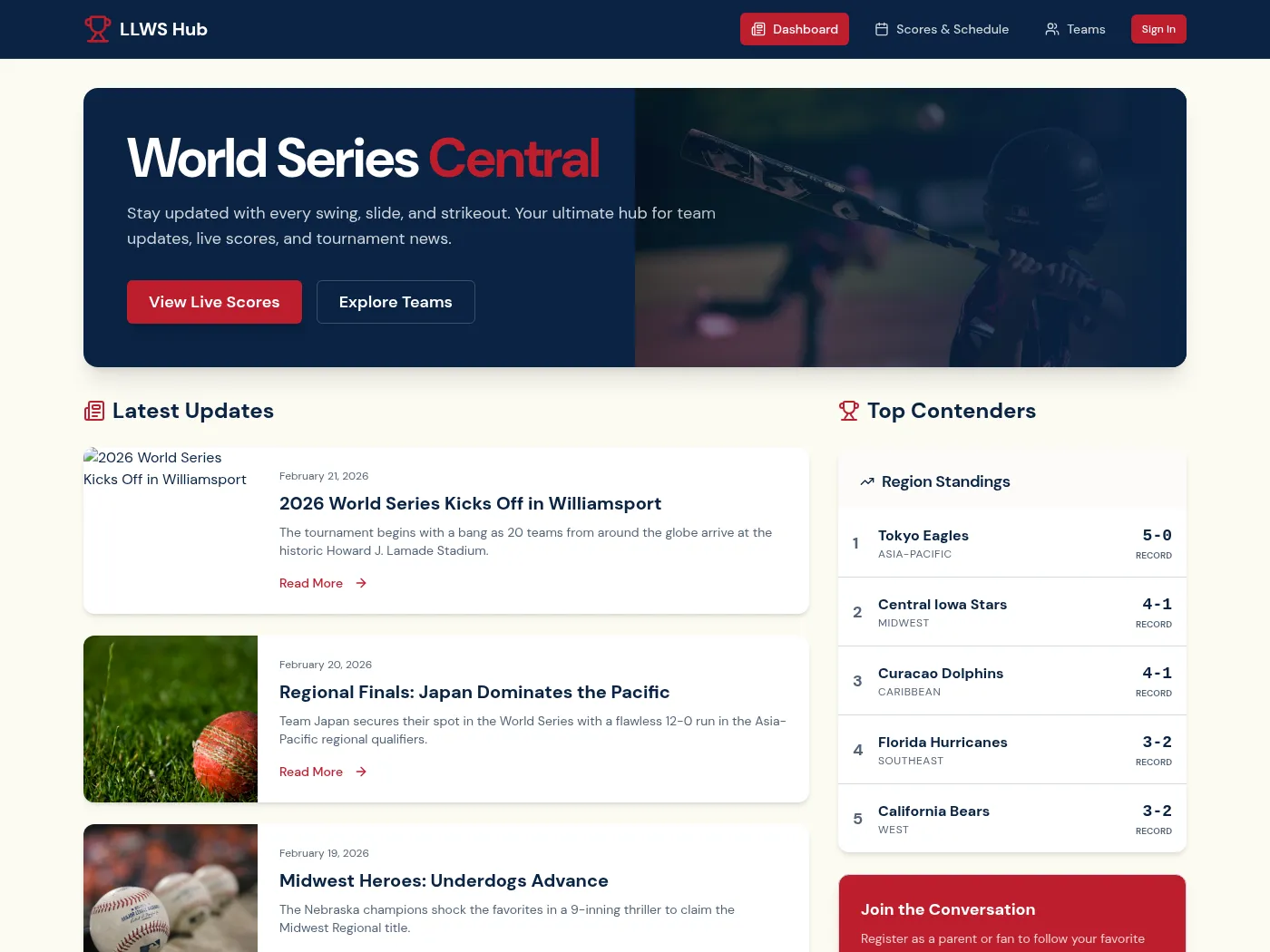 Little League Baseball Hub