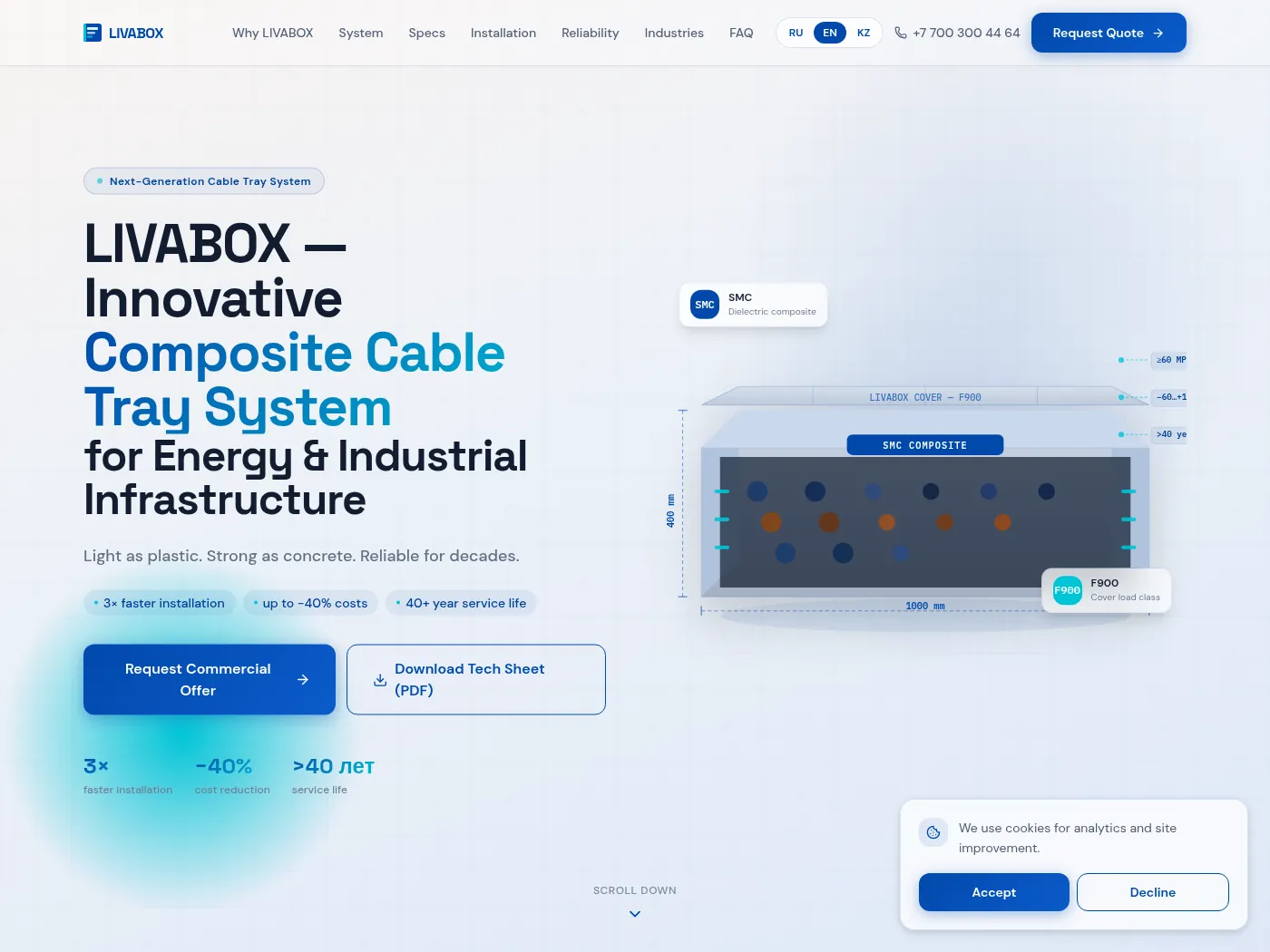 LIVABOX Futuristic B2B Landing