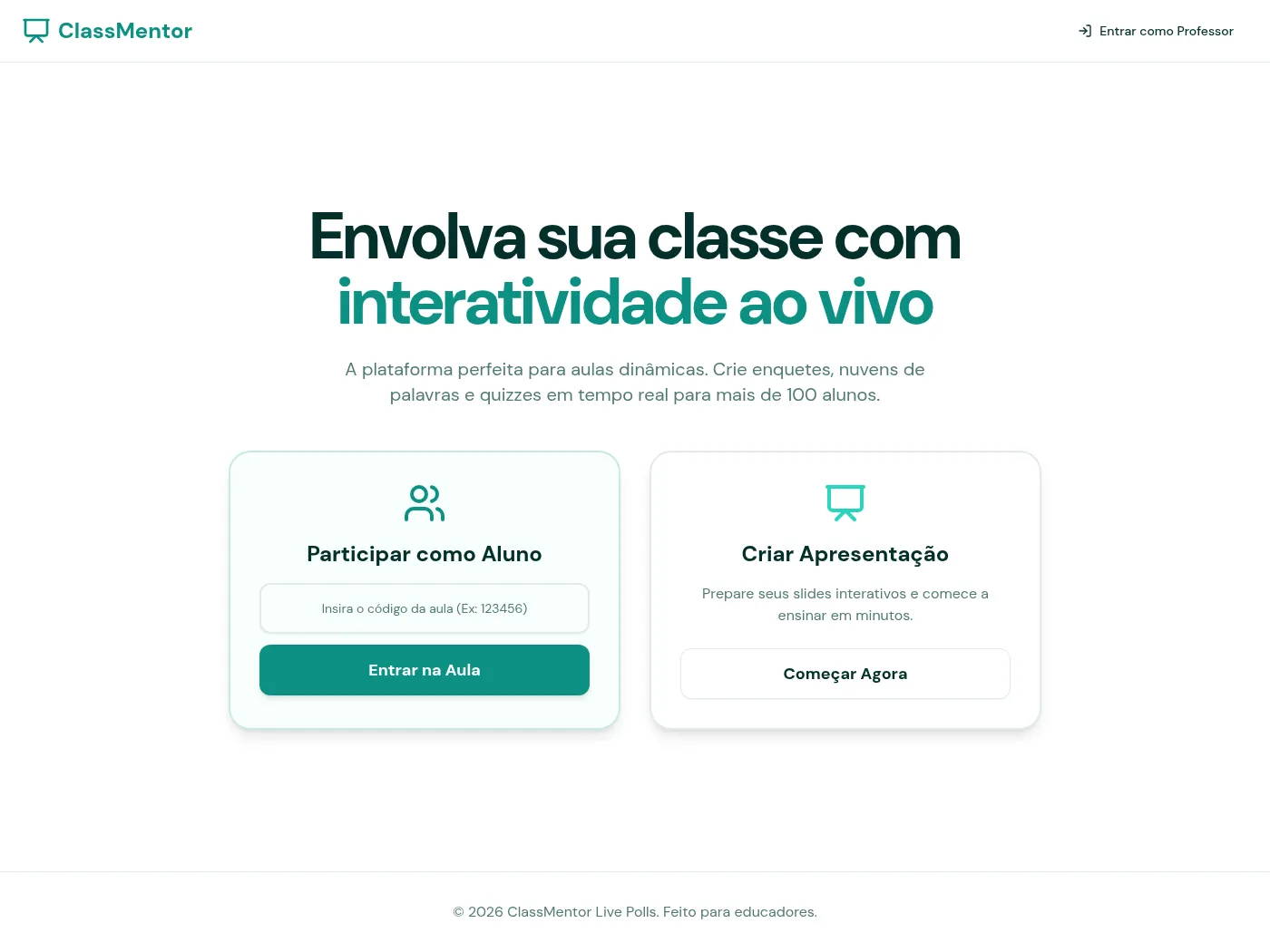 ClassMentor Live Polls