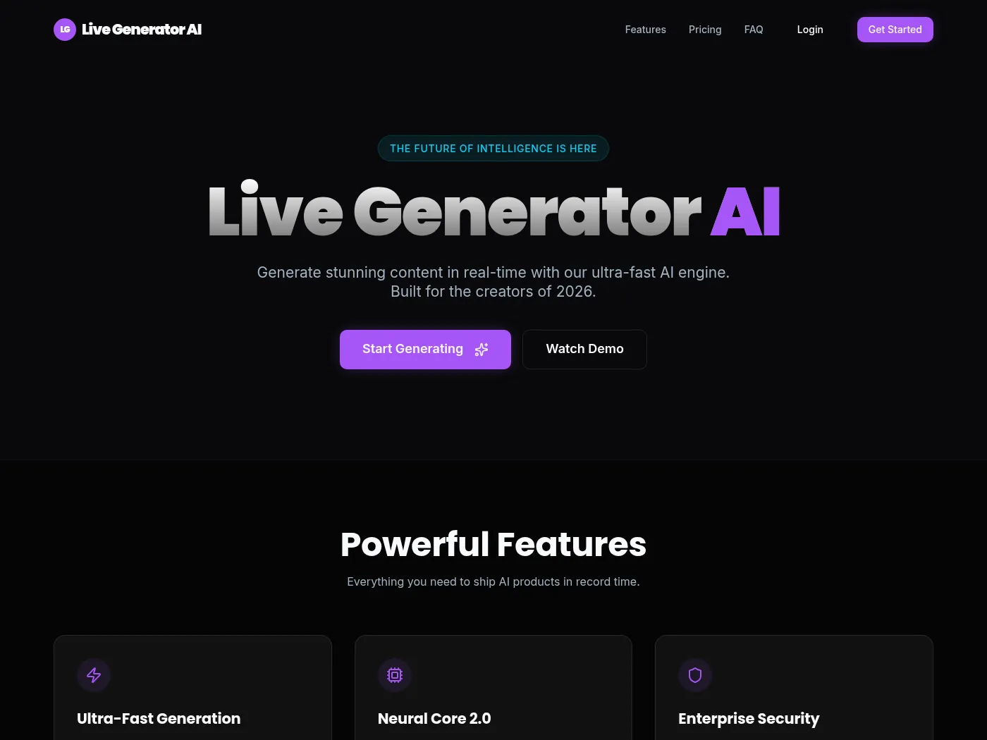 Live Generator AI