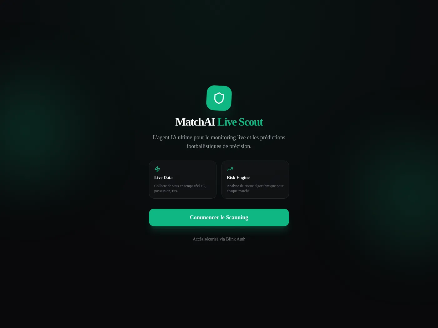 MatchAI Live Scout