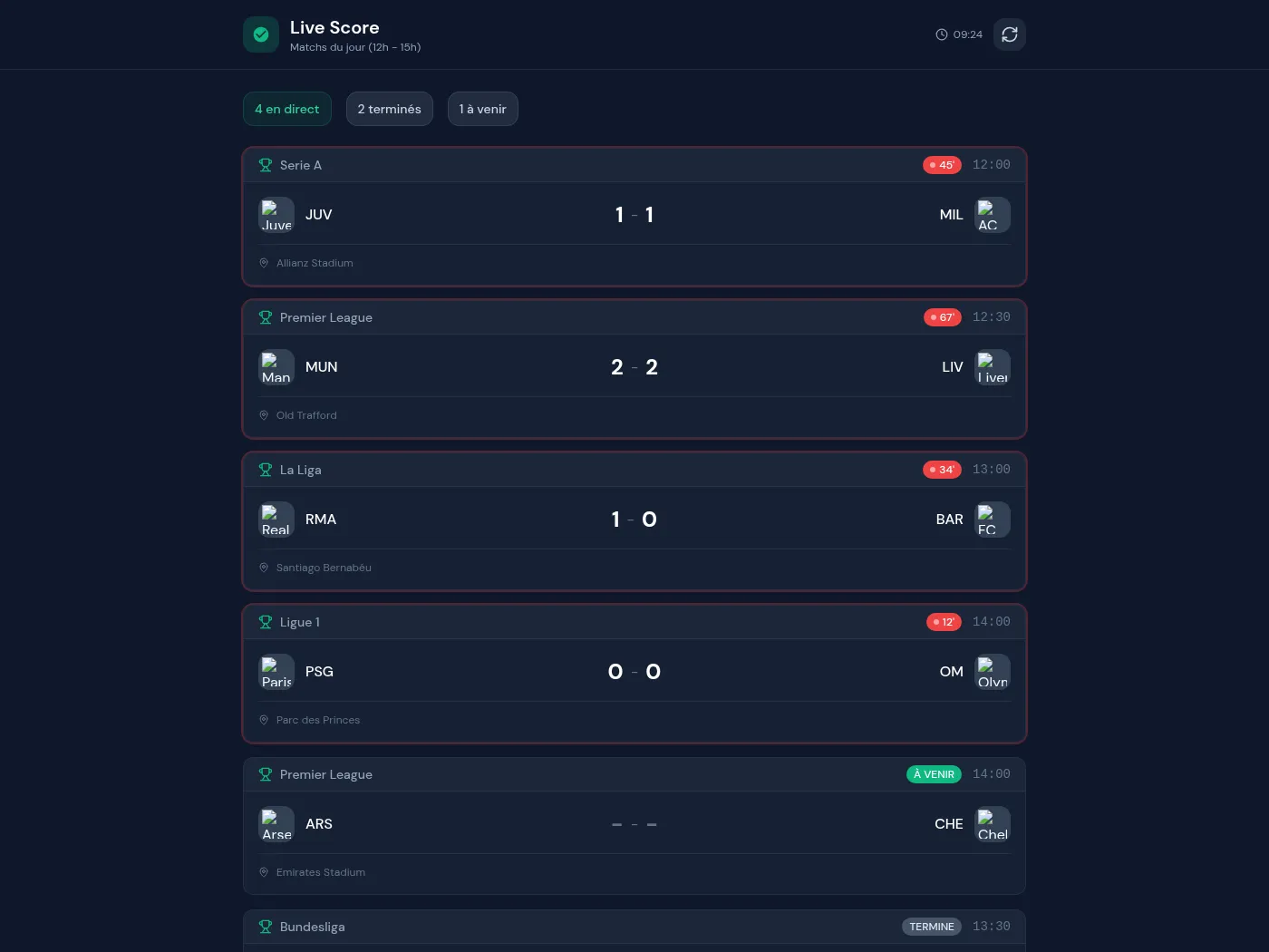 Live Score Fetcher