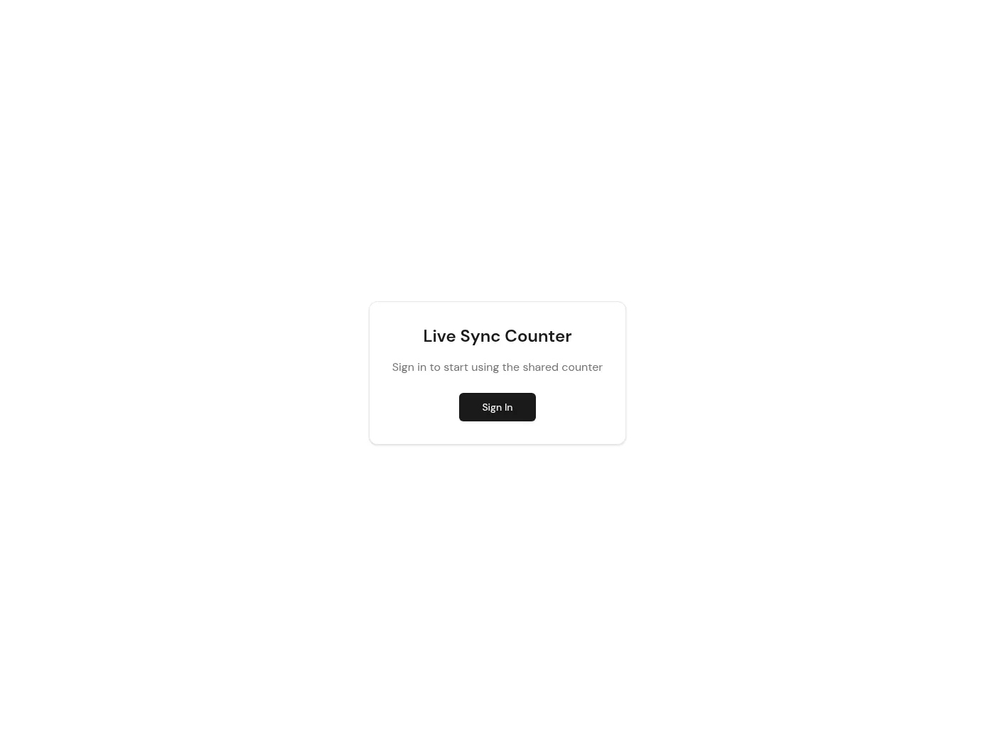 Live Sync Counter