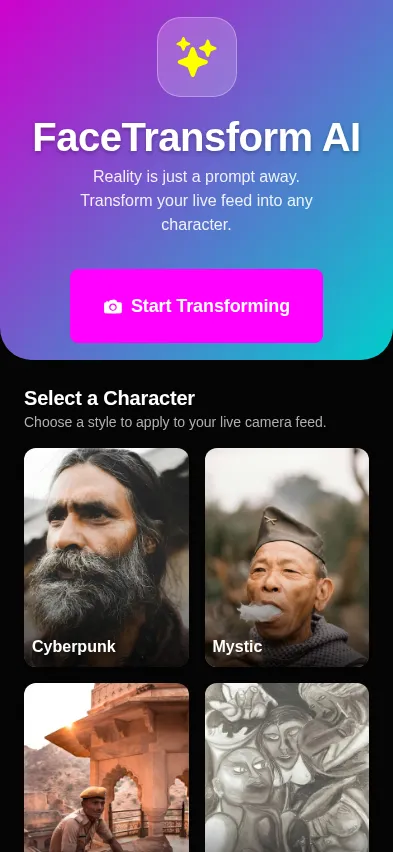 Live Face Transform