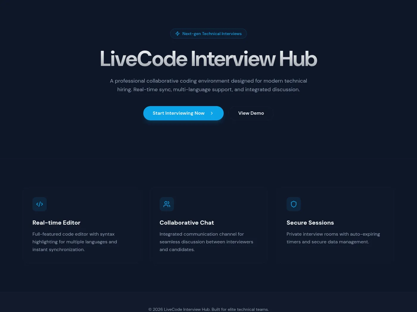 LiveCode Interview Hub