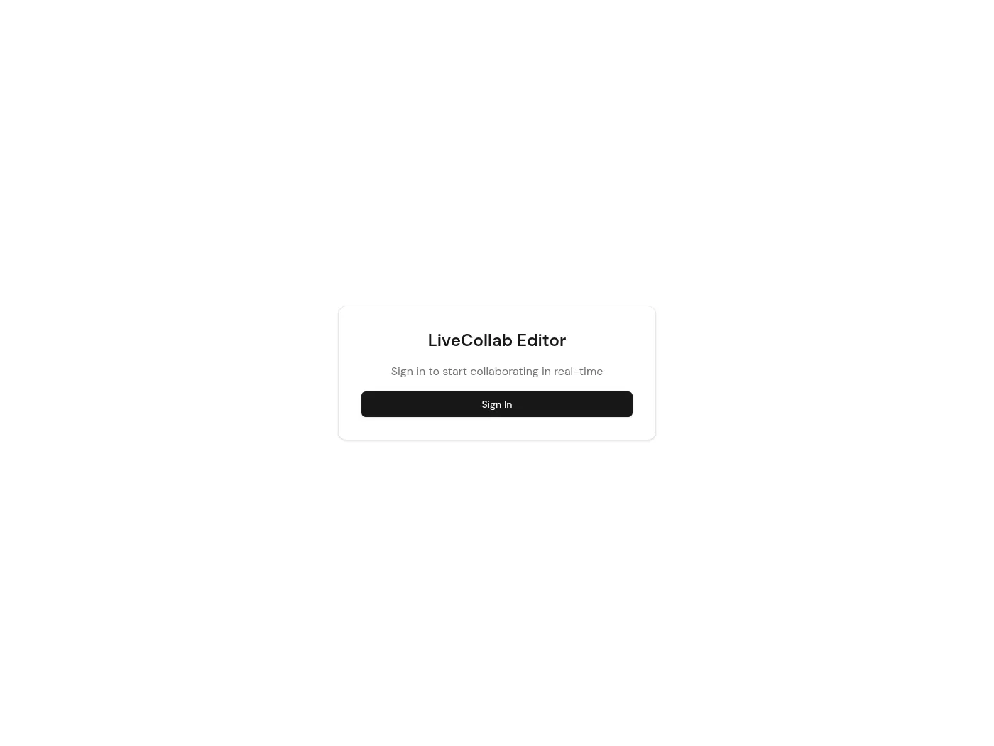 LiveCollab Editor